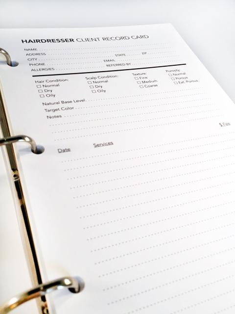 Record Cards & Refills – The Salon Print Shop