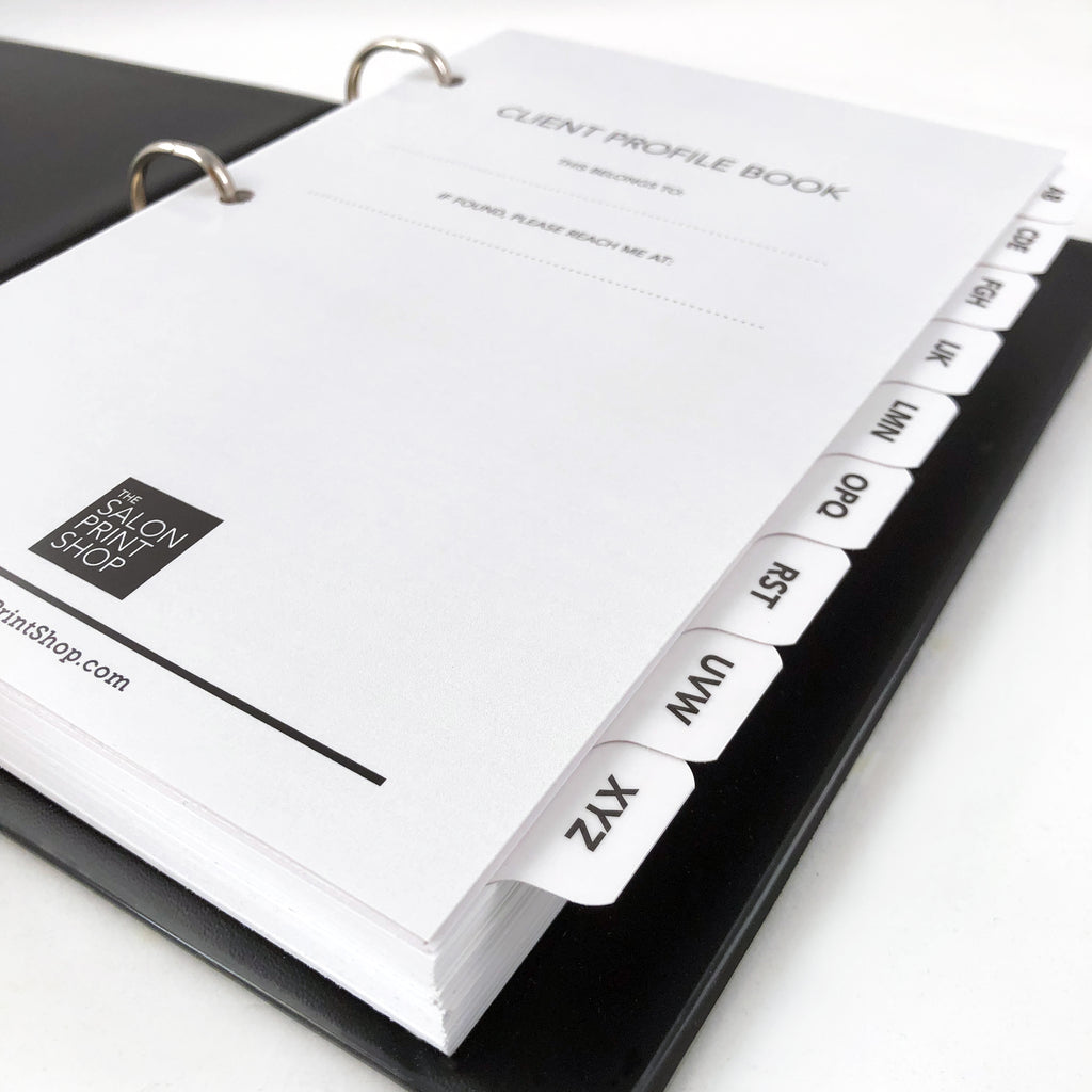 Hairdresser Client Profile Book – The Salon Print Shop