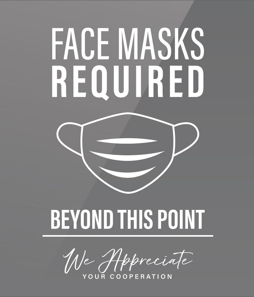 Window Cling (Clear Back) - “Masks Required” – The Salon Print Shop