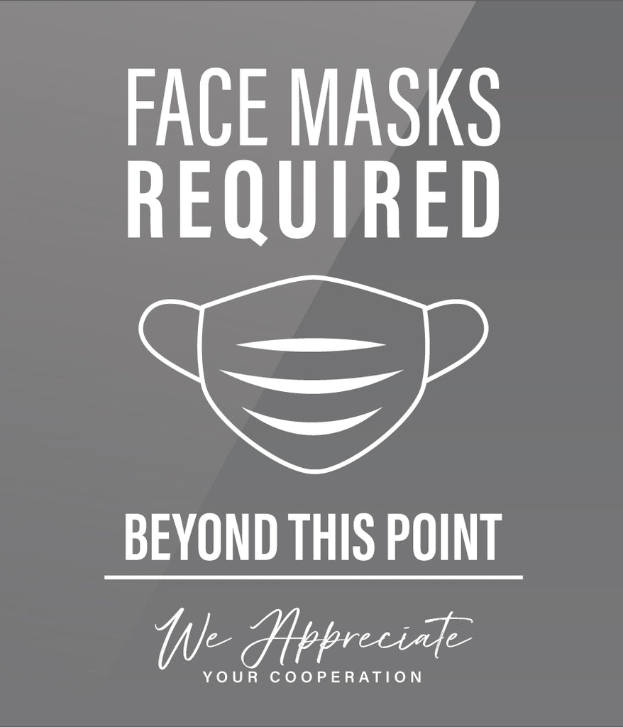 Window Cling (Clear Back) - “Masks Required” – The Salon Print Shop